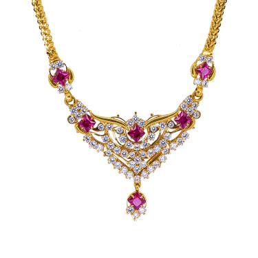 HARAM STONE DELHI TWO ROW (AD-RED)